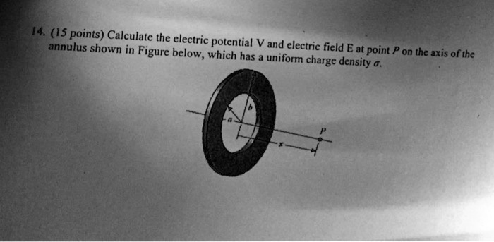 14. (15 points) Calculate the electric potential V and electric field E ...