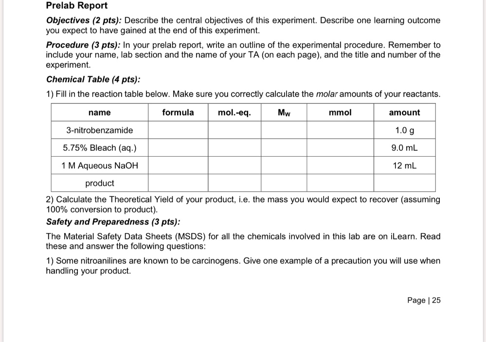 SOLVED:Prelab Report Objectives (2 pts): Describe the central ...