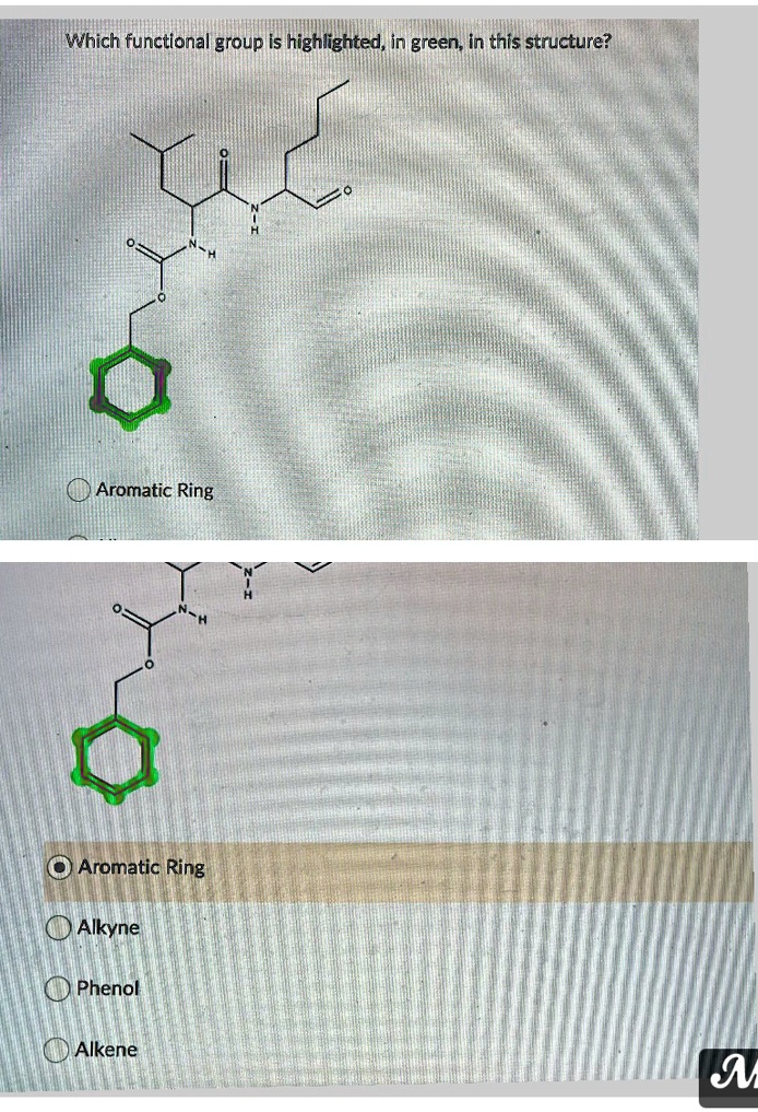 SOLVED: 'Which functional group Is highlighted, in green; in this ...