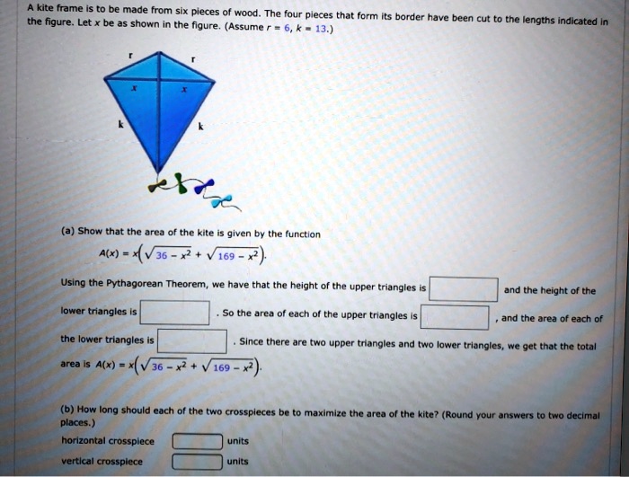 kite frame to be made from six pieces wocd the four pleces that form ...
