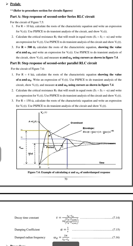 SOLVED: Prelab: (Refer to procedure section for circuit figures) Part A ...