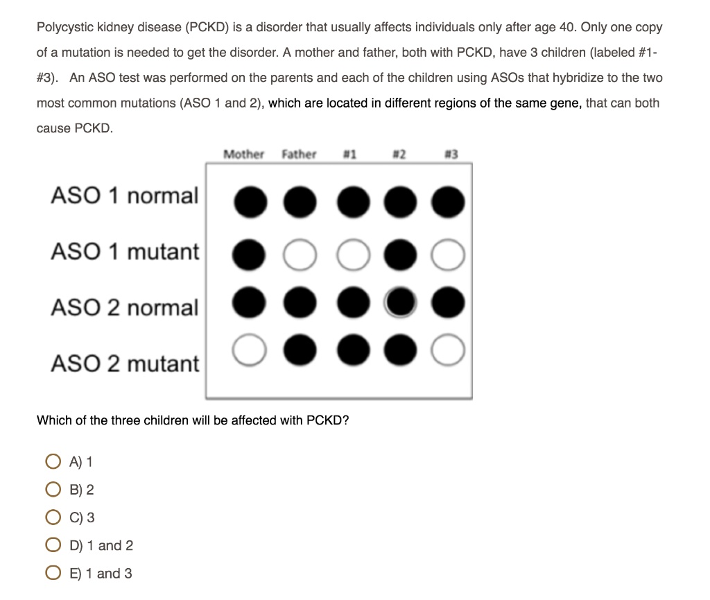 Polycystic kidney disease (PCKD) is a disorder that usually affects ...