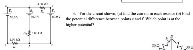 SOLVED: For the circuit shown, (a) find the current in each resistor ...
