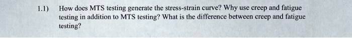 SOLVED: How does MTS testing generate the stress-strain curve? Why use ...