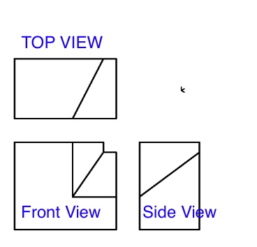 SOLVED: Draw isometric view with the views given TOP VIEW Front View Side View