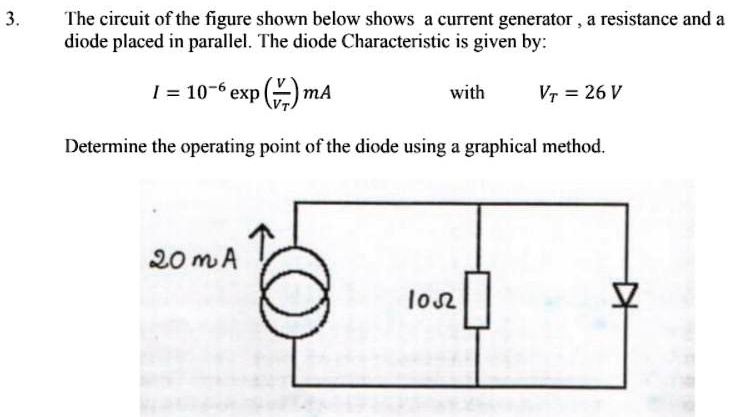 SOLVED: The circuit of the figure shown below shows a current generator ...