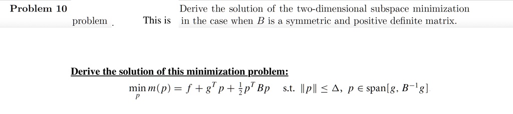 [GET ANSWER] problem 10 problem derive the solution of the two ...