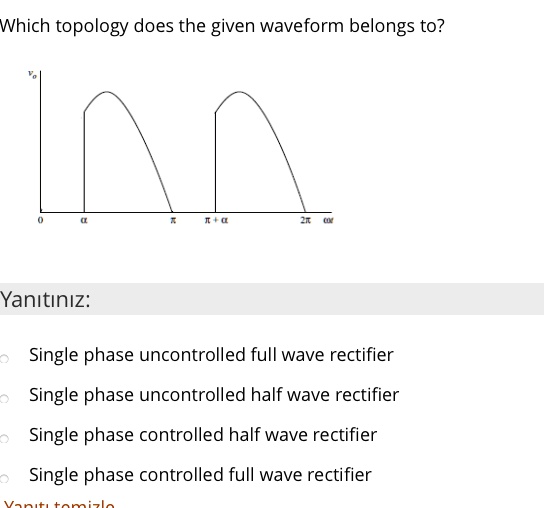 Which topology does the given waveform belongs to? Vo 0 ? ? ?+? 2? ?t ...