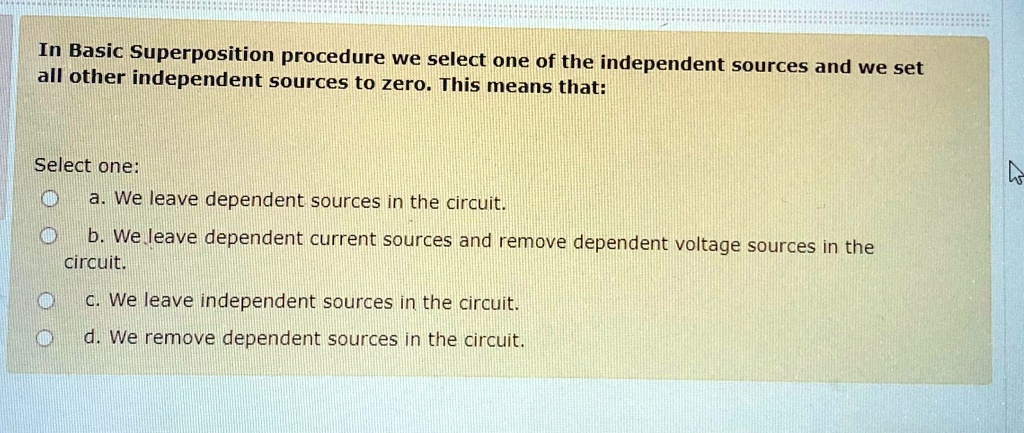 Solved In The Basic Superposition Procedure We Select One Of The