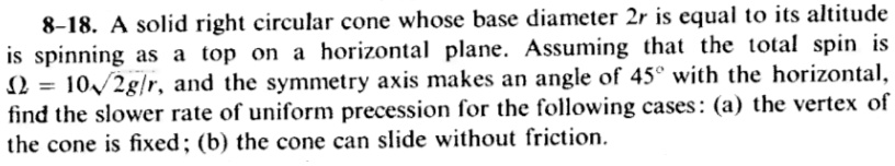 8 18 a solid right circular cone whose base diameter 2r is equal to its ...