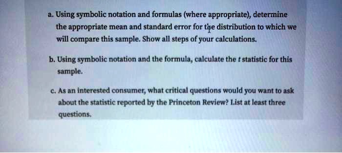 using symbolic notation and formulas where appropriate determine the ...