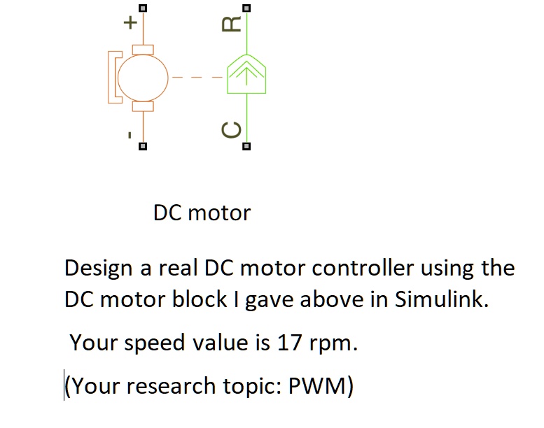 please send the answer as a screenshot from simulink dc motor design a ...