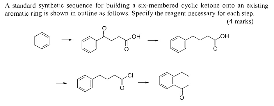 A standard synthetic sequence for building a six-membered cyclic ketone onto an existing ...