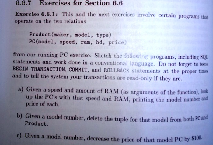 Solved For Each Of The Problems In Ex 6 6 1 Discuss Any Atomicity Problems That Could Occur