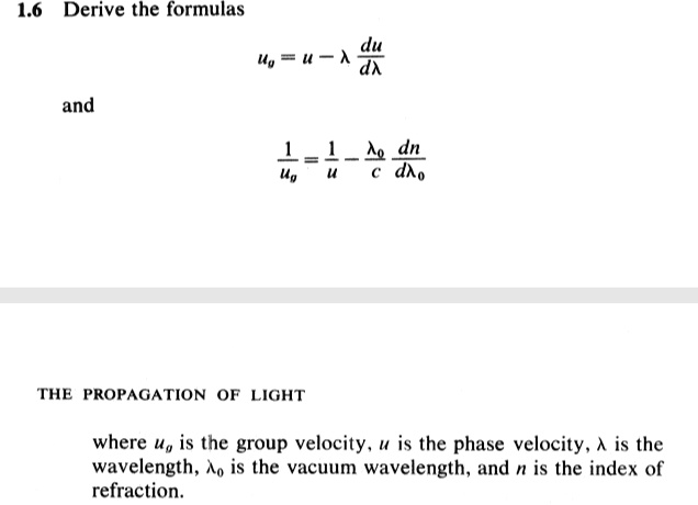 SOLVED: Derive the formulas du = ug = u and 1 = 1 - (d/n) Ug cdxo THE ...