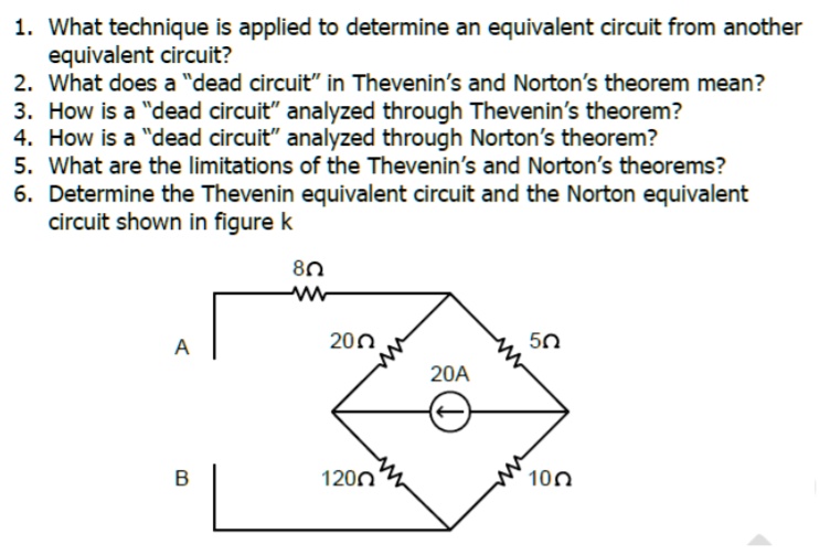 1. What technique is applied to determine an equivalent circuit from ...