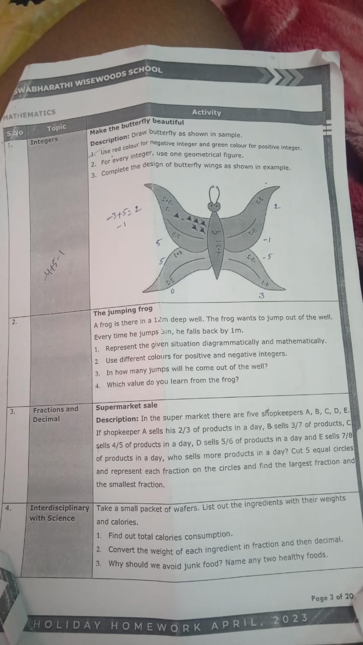 SWABHARATHI WISEWOODS SCHOOL MATHEMATICS The jumping frog A frog is ...