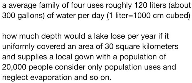 a average family of four uses roughly 120 liters about 300 gallons of ...