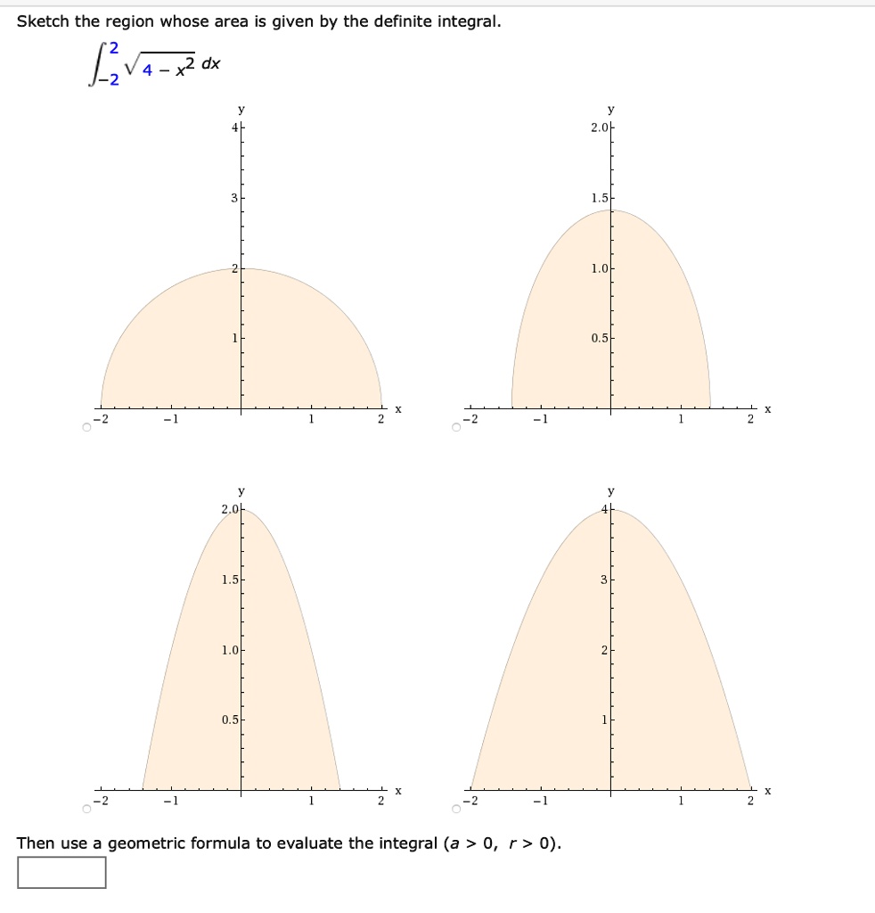 SOLVED: Sketch the region whose area is given by the definite integral: âˆ«(1-v)dx Then use ...