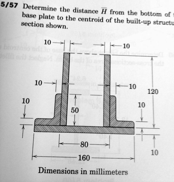 SOLVED: Determine the distance H from the bottom of the base plate to ...