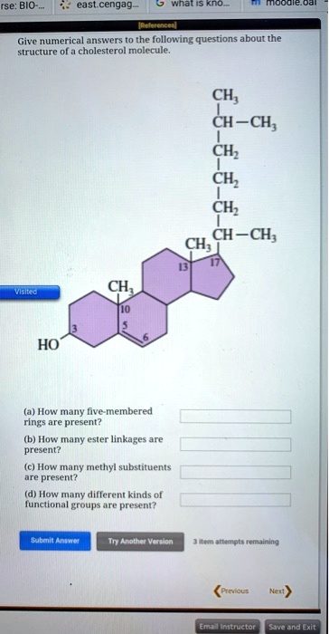 SOLVED: BIO east cengage want to know molecule Uc Give numerical ...