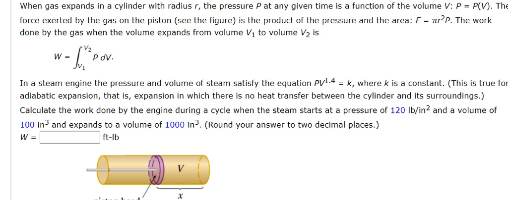 When gas expands in a cylinder with radius r, the pre… - SolvedLib When gas expands in a cylinder with radius r, the pre… - SolvedLib