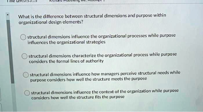 What is the difference between structural dimensions and purpose within ...