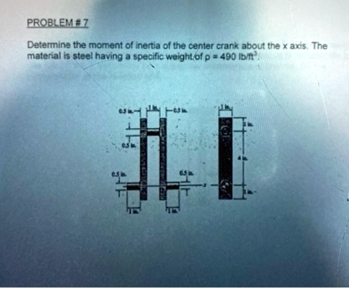 PROBLEM #7 Determine the moment of inertia of the center crank about ...