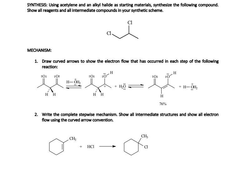 Synthesis using acetylene and a alkyl halide as starting...