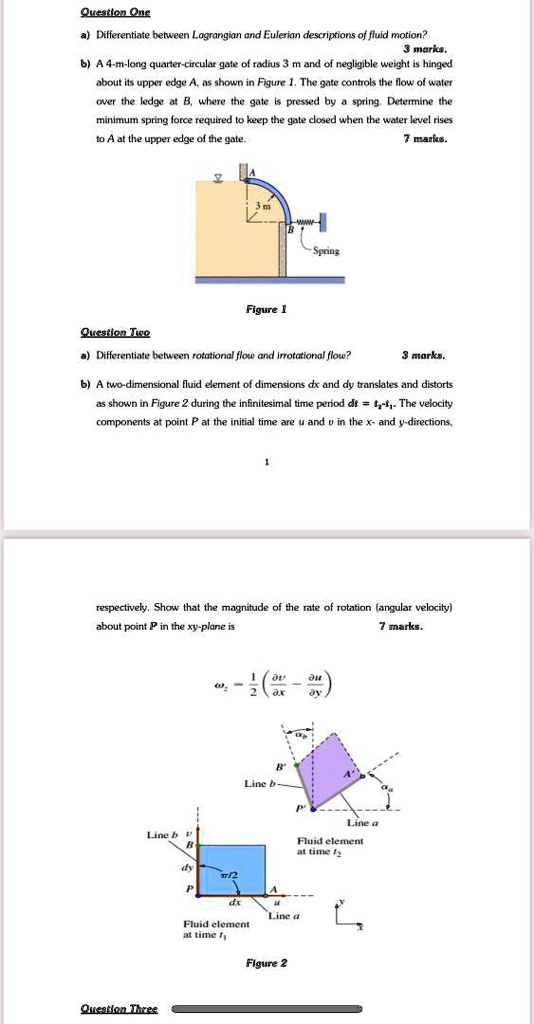 VIDEO solution: Text: Question One a) Differentiate between Lagrangian and Eulerian descriptions ...