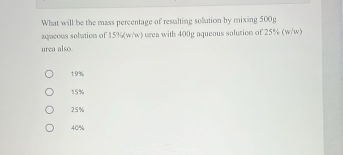 SOLVED: What will be the mass percentage of resulting solution by ...