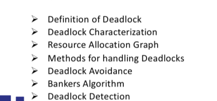 Definition Of Deadlock Deadlock Characterization Resource Allocation Graph Methods For