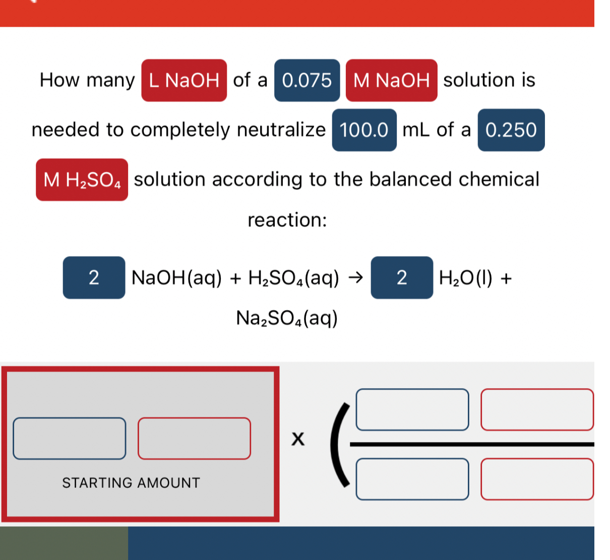 SOLVED: How many LNaOH of a 0.075 MNaOH solution is needed to completely neutralize 100.0 mL of ...