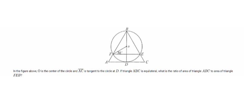 SOLVED: In the figure above, O is the center of the circle and AC is ...