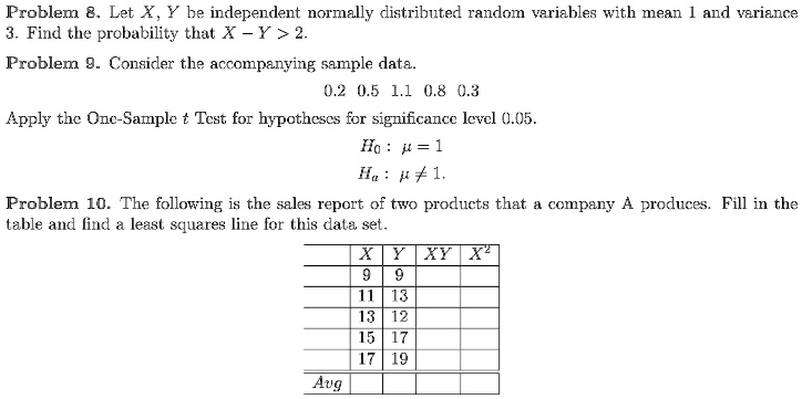 Solved Problem Let X Be Independent Normally Distributed Random Variables With Mean And