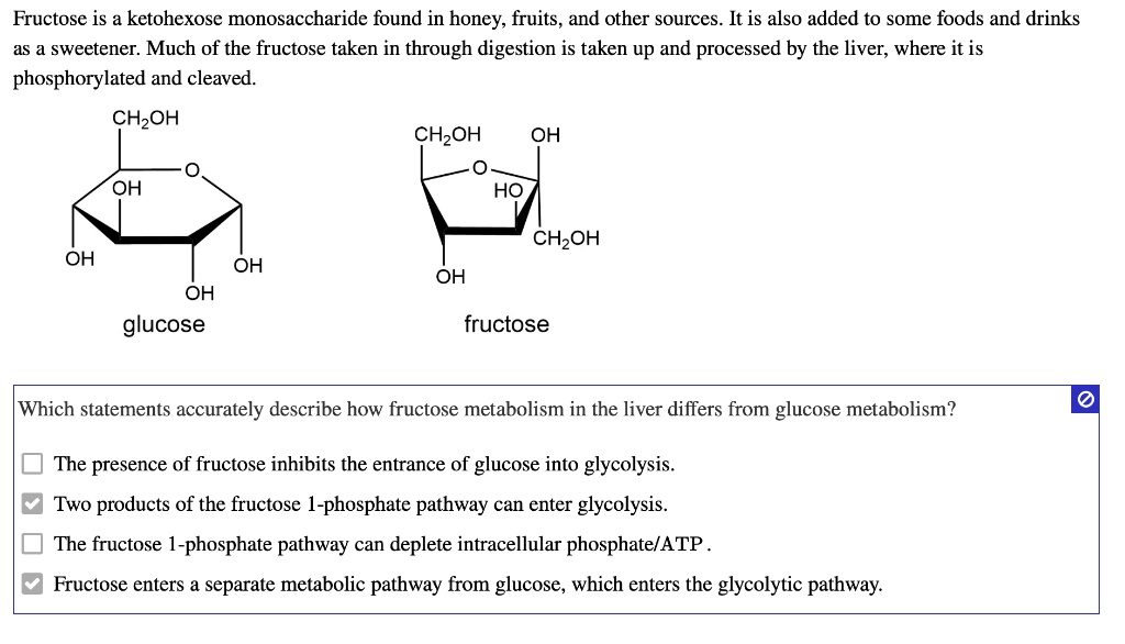 Fructose is a ketohexose monosaccharide found in honey, fruits, and ...