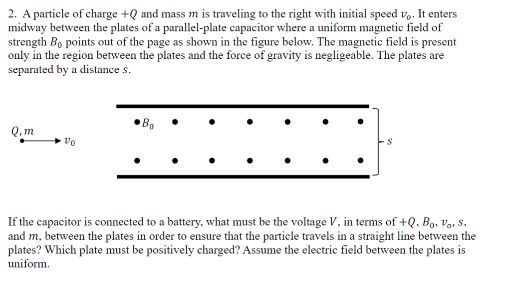 VIDEO solution: 2. A particle of charge +Q and mass m is traveling to ...