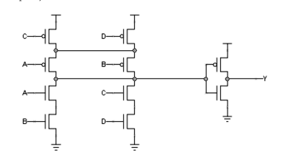write the truth table for the cmos circuit given below and specify the equation it represents a ...