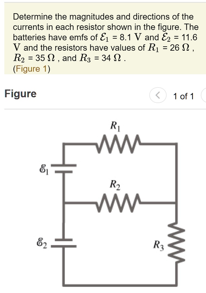 [GET ANSWER] determine the magnitudes and directions of the currents in ...