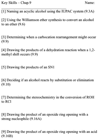 SOLVED: Key " Skills Chap Name: [I] Naming acyelic alcohol using the ...