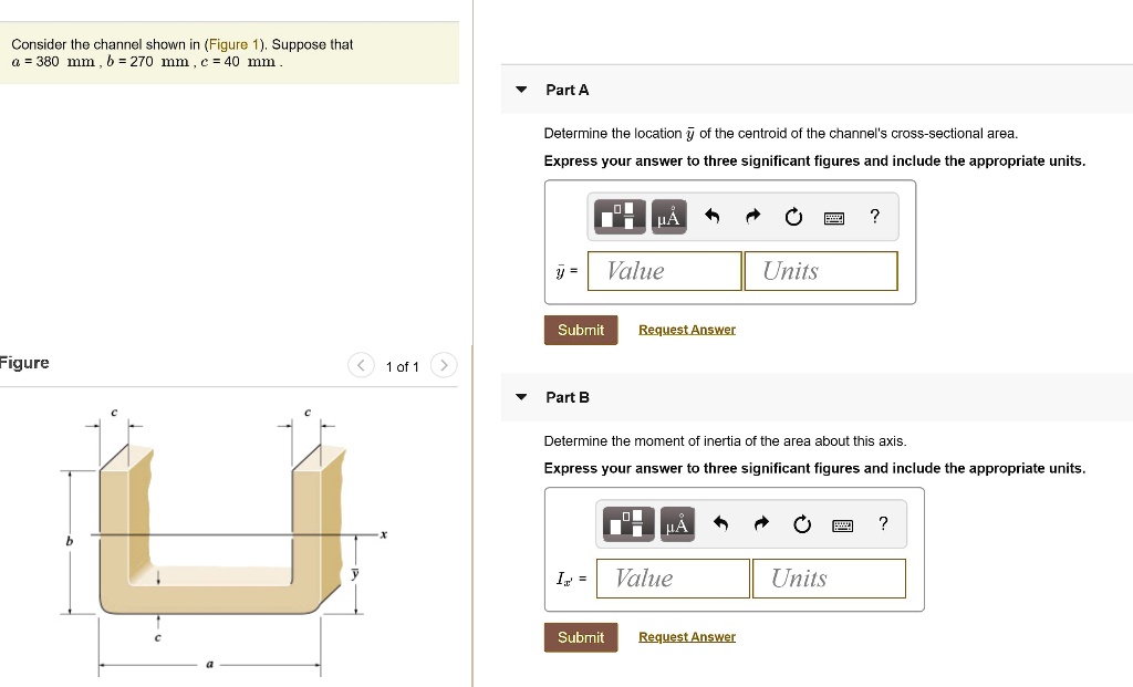 SOLVED: Consider the channel shown in Figure 1. Suppose that h = 380 mm ...