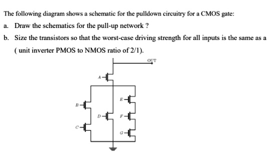 SOLVED: The following diagram shows a schematic for the pull-down ...