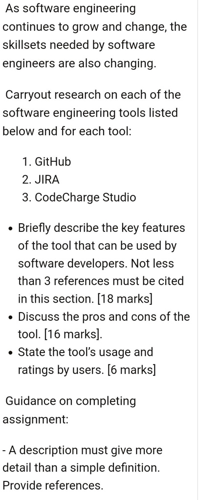 SOLVED: As software engineering continues to grow and change, the skillsets needed by software ...