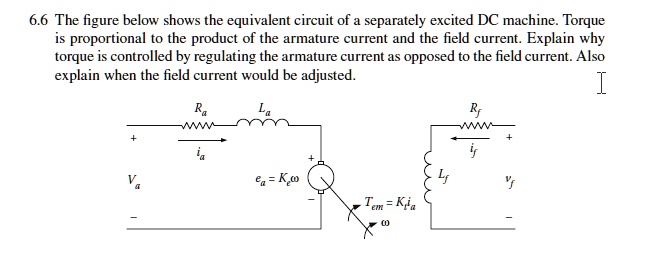 6.6 The figure below shows the equivalent circuit of a separately ...