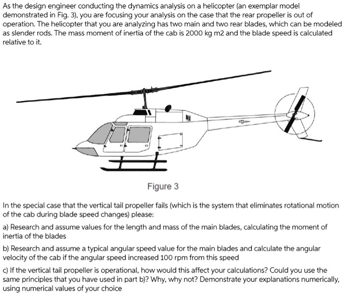SOLVED: As the design engineer conducting the dynamics analysis on a ...