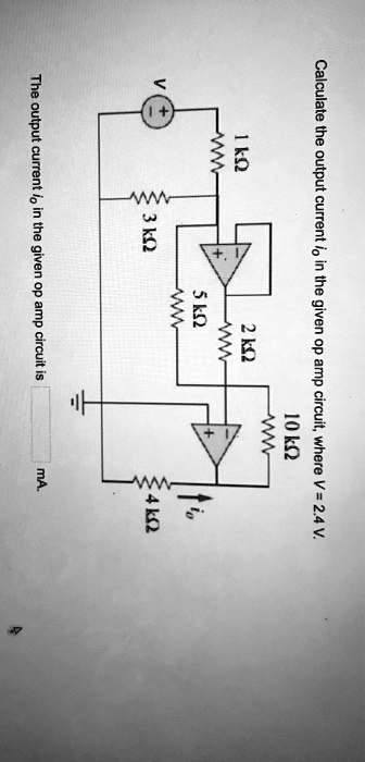 SOLVED: WW 1k9 The output current io in the given op amp circuit is 3K ... SOLVED: WW 1k9 The output current io in the given op amp circuit is 3K ...