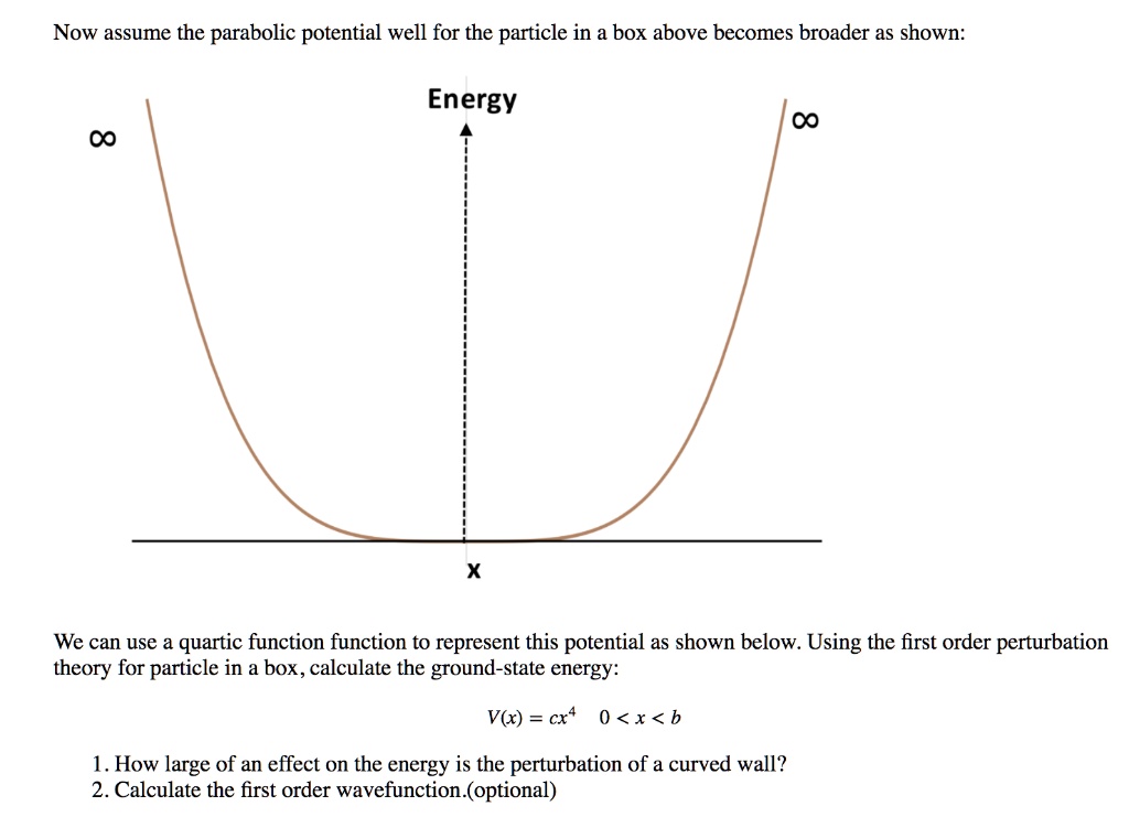 SOLVED: Now assume the parabolic potential well for the particle in a ...