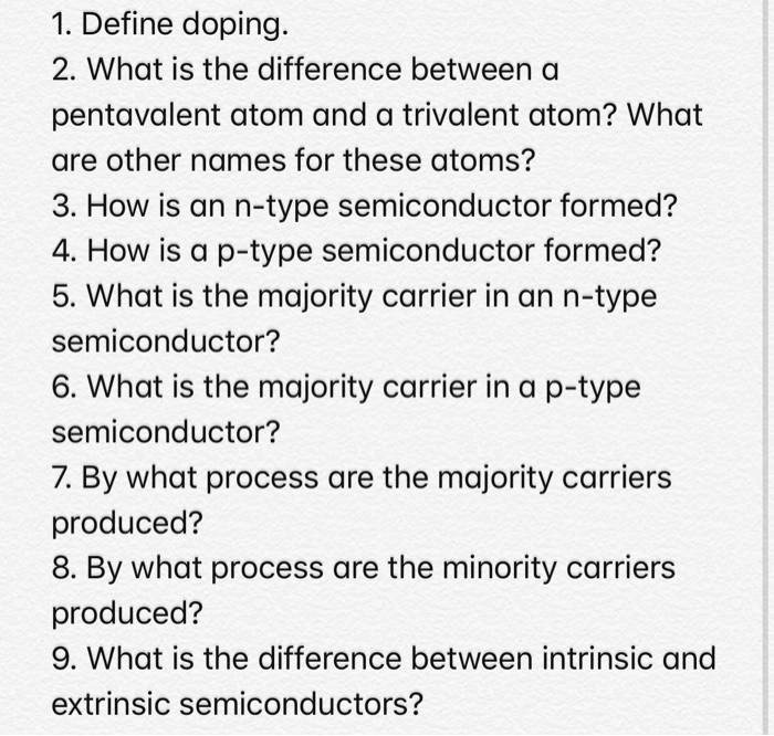 SOLVED: 13 Define doping: 2 What is the difference between a ...