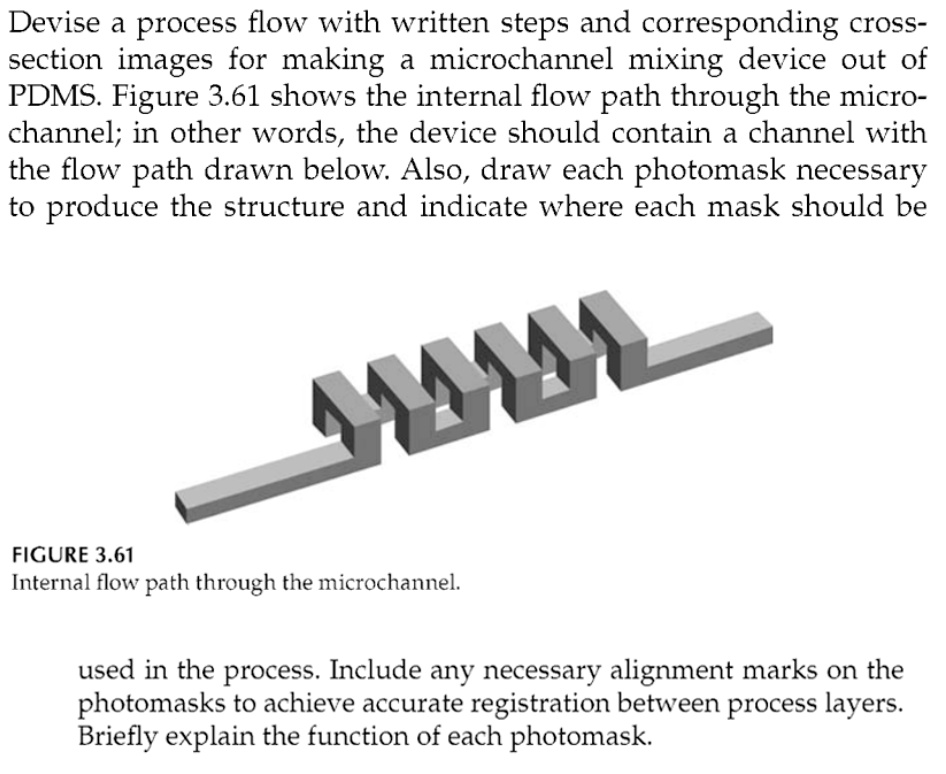 Devise a process flow with written steps and corresponding cross- section images for making a ...