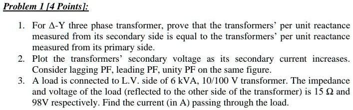 problem14points1 1 for y three phase transformerprove that the ...